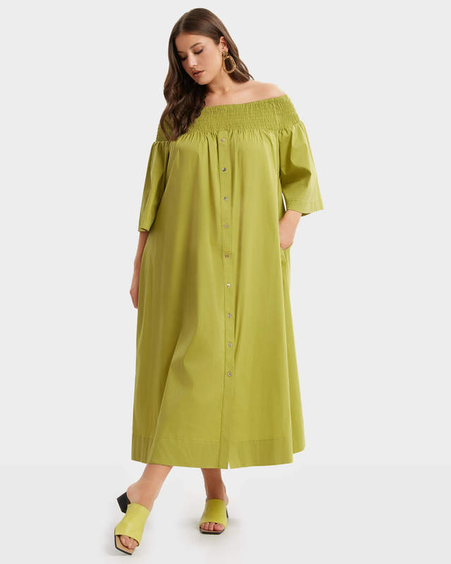 Платье свободного кроя из смесового хлопка MAT Fashion 192139 купить за ...