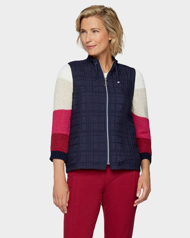 Жилет с воротником-стойкой и прорезными карманами Rabe 200017 купить за ...