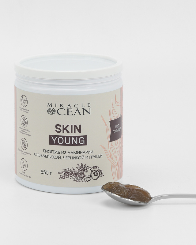 SKIN YOUNG биогель из ламинарии с облепихой, черникой и грушей для кожи ...