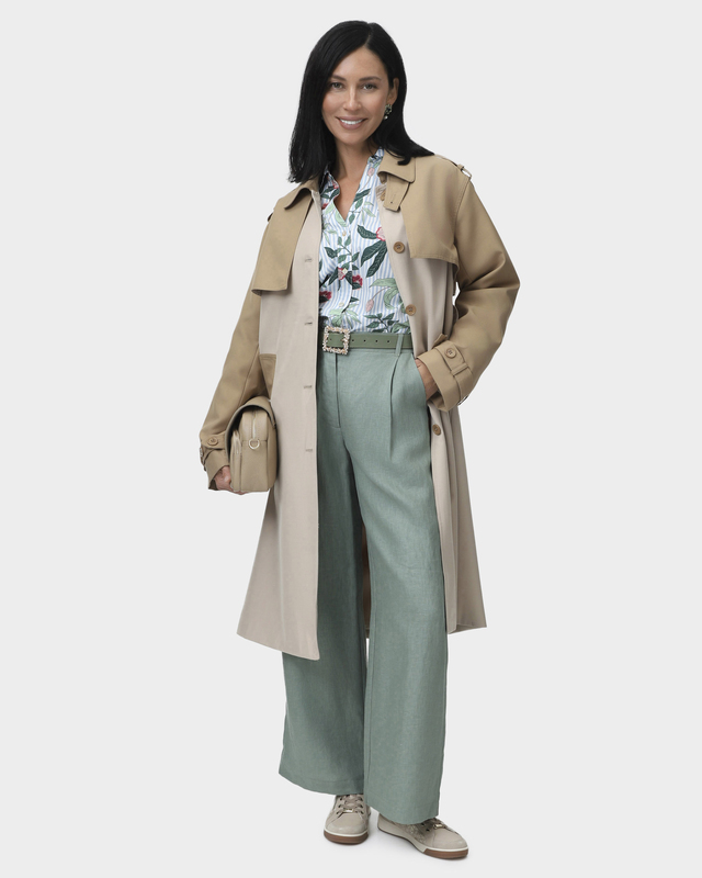 Тренч в стиле колор блок Passegiata 190037 купить за 8990.0 рублей в ...