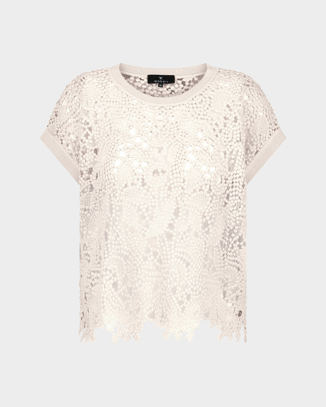 Кружевной пуловер с коротким рукавом Monari 193399 купить за 11990.0 ...