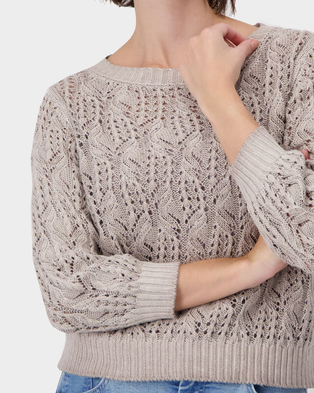 Пуловер свободного кроя с ажурным узором Monari 191348 купить за 16990. ...