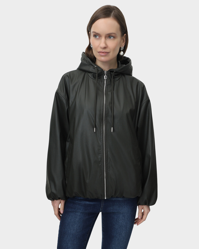 Укороченная куртка свободного силуэта из экокожи Donna D'Oro 191009 ...