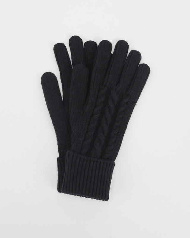 Трикотажные перчатки с фактурным узором «косичка» и эластичным ...