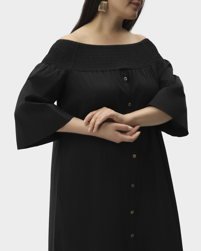 Платье свободного кроя из смесового хлопка MAT Fashion 192139 купить за ...