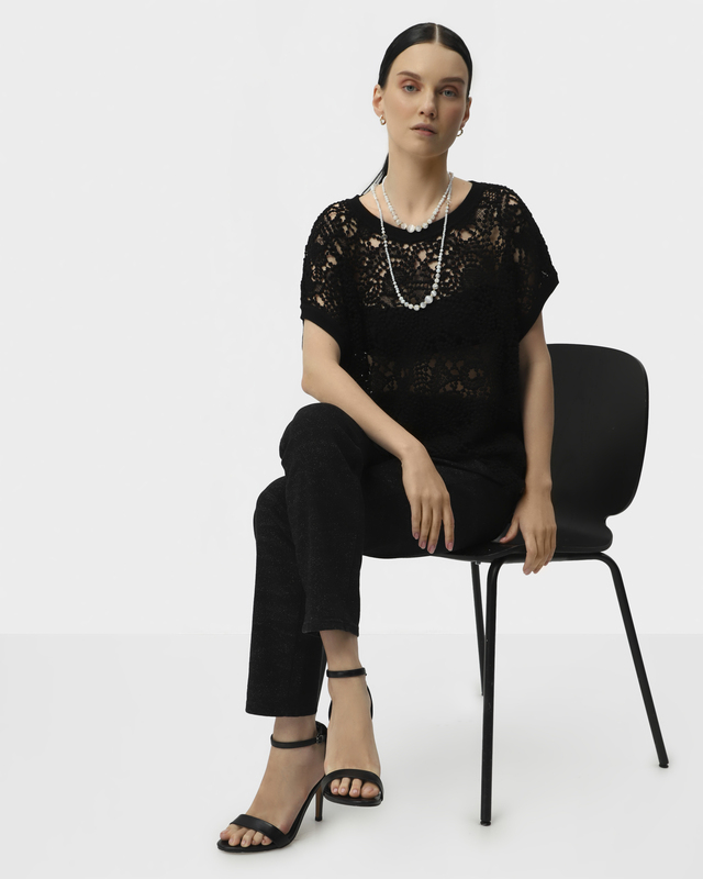 Кружевной пуловер с коротким рукавом Monari 193399 купить за 11990.0 ...