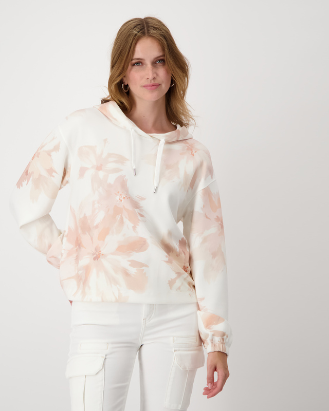 Толстовка прямого кроя с капюшоном и цветочным принтом Monari 186314 ...