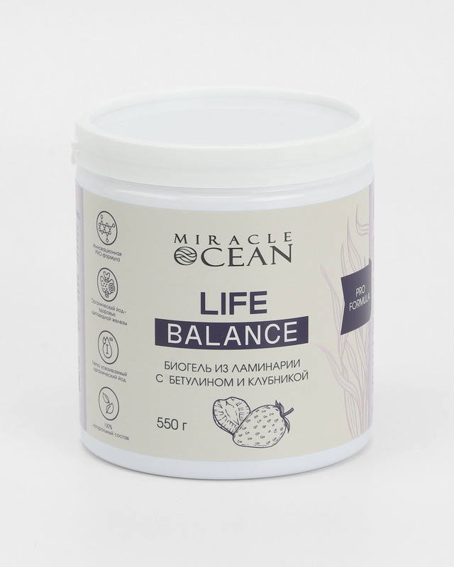 LIFE BALANCE биогель из ламинарии с бетулином и клубникой для сердца и ...