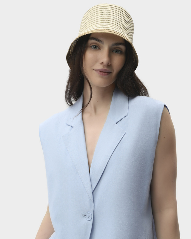 Плетеная панама регулируемая по размеру с контрастным кантом Fabretti ...