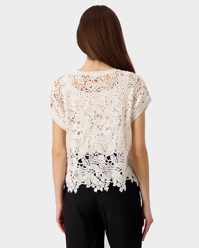 Кружевной пуловер с коротким рукавом Monari 193399 купить за 11990.0 ...
