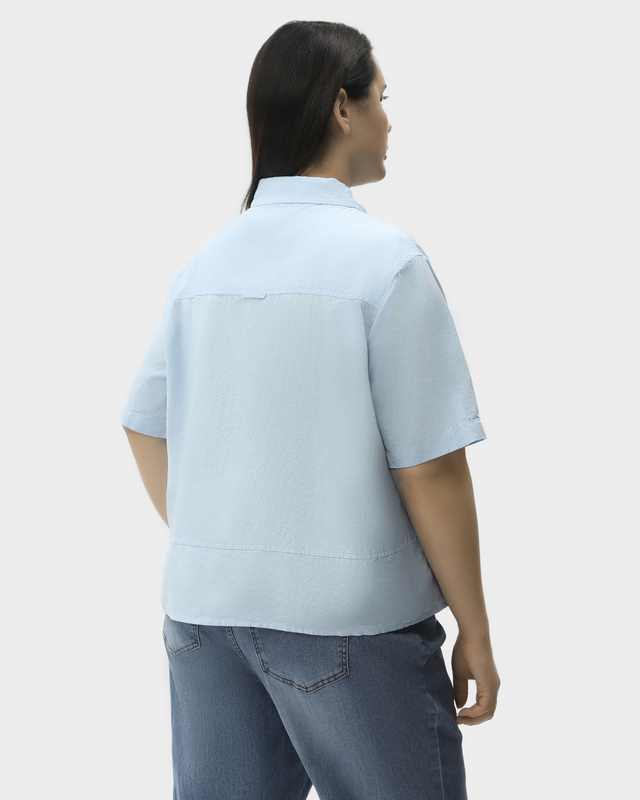 Рубашка из хлопка и льна с перламутровыми пуговицами Frieda & Freddies ...