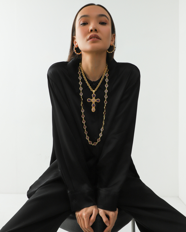 Длинное ожерелье со вставками из эмали Niiki Paris 181418 купить за ...