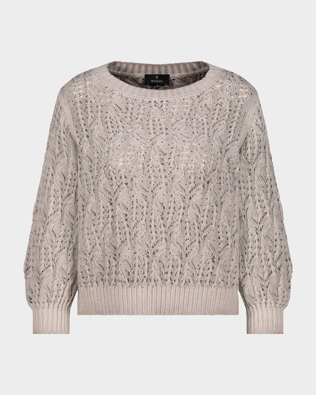 Пуловер свободного кроя с ажурным узором Monari 191348 купить за 16990. ...