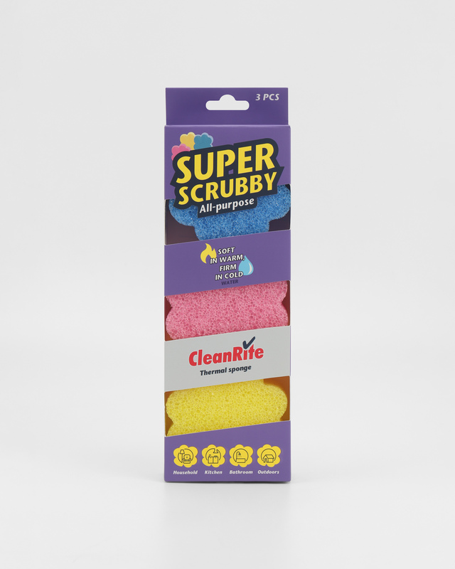 Cleanrite SUPER SCRUBBY Универсальная губка для поверхностей, 3 шт ...