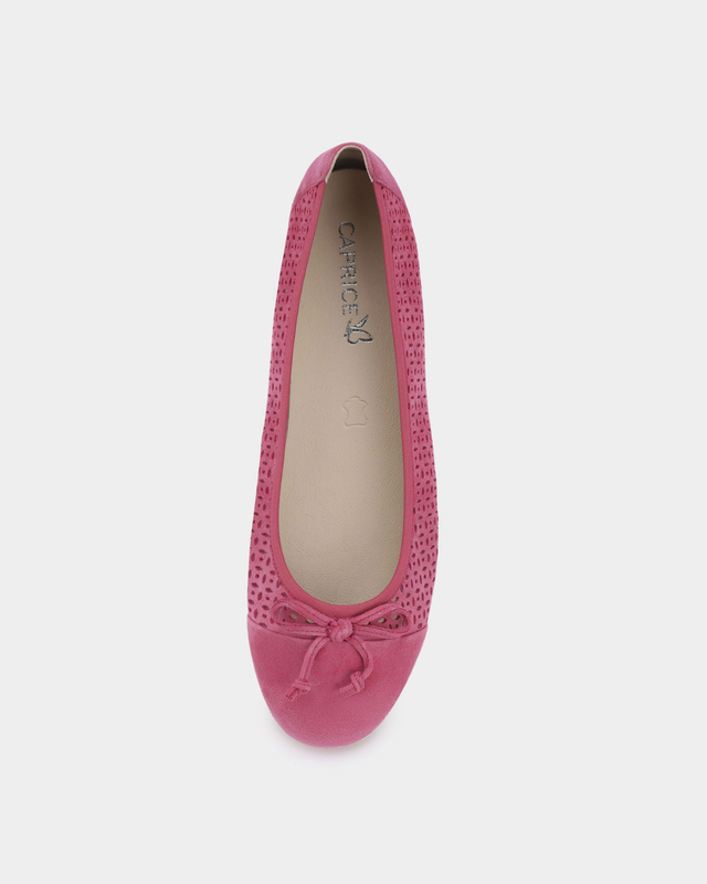 Кожаные балетки со сквозной перфорацией и стелькой MEMOTION Caprice 189208 купить за 7990.0 ...