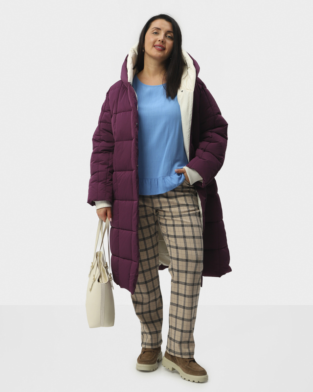 Блузка из вискозы с рюшами и декоративными пуговицами на спинке Helena ...