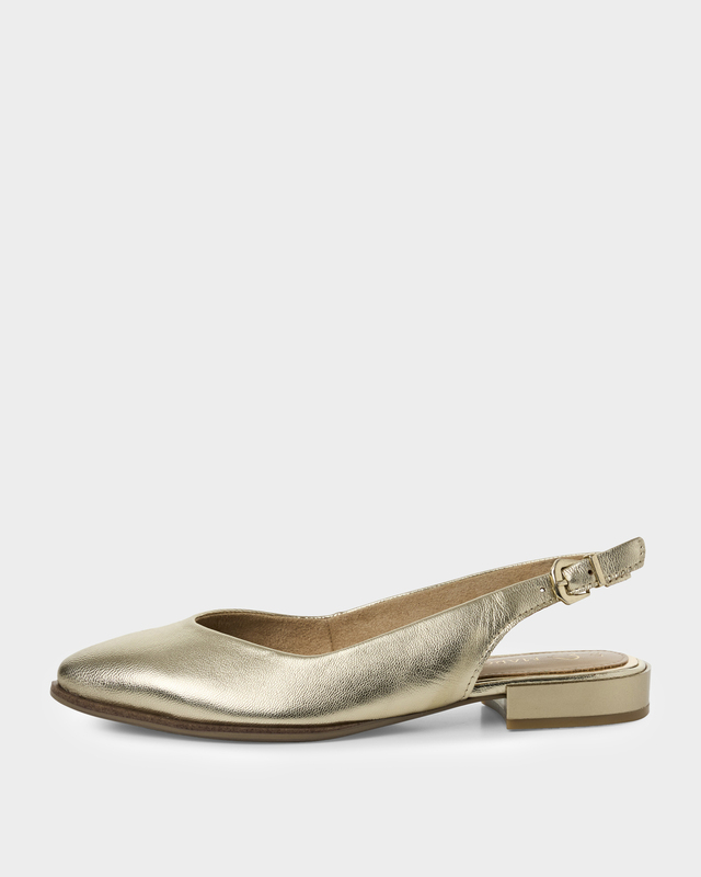 Кожаные туфли-слингбэки на ремешке с пряжкой и эластичной вставкой ...