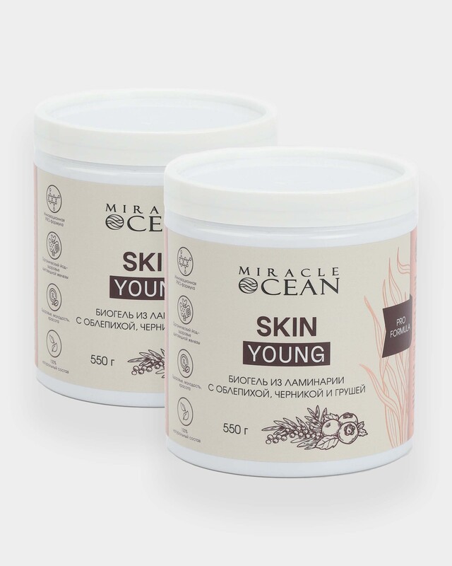SKIN YOUNG биогель из ламинарии с облепихой, черникой и грушей для кожи ...