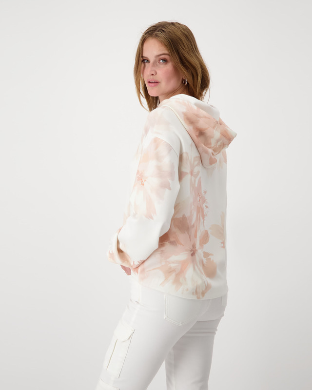 Толстовка прямого кроя с капюшоном и цветочным принтом Monari 186314 ...