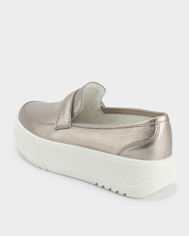 Лоферы увеличенной полноты из натуральной кожи со съемной стелькой High ...