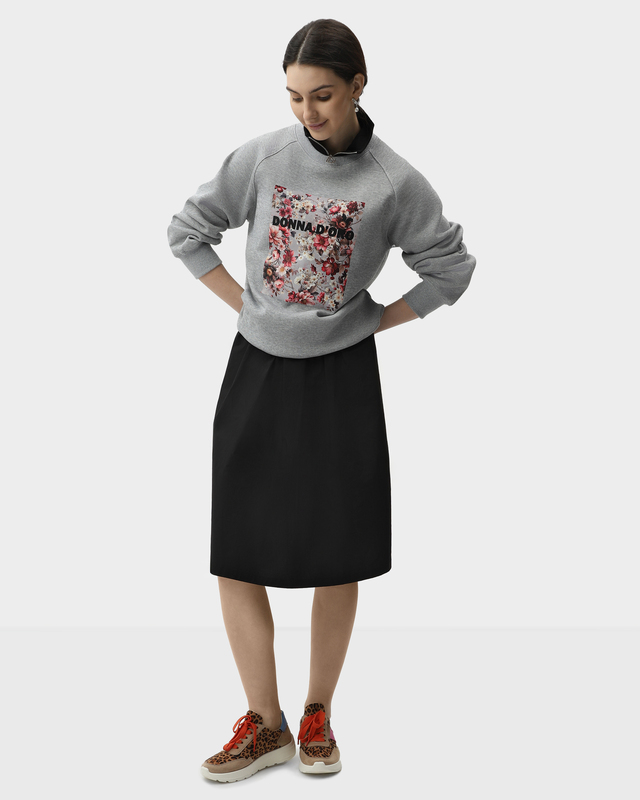 Платье миди отрезное по талии с юбкой клёш Donna D'Oro 193030 купить за ...