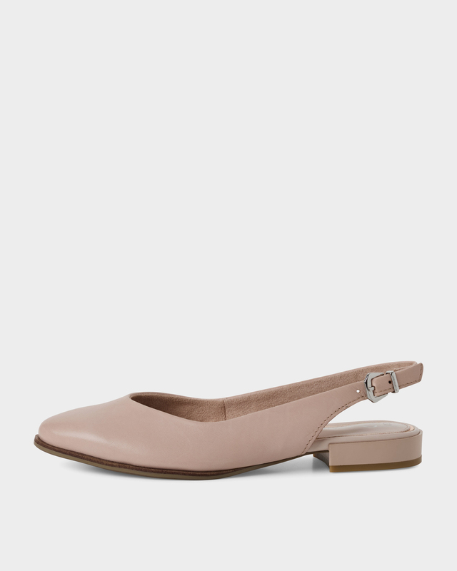 Кожаные туфли-слингбэки на ремешке с пряжкой и эластичной вставкой ...