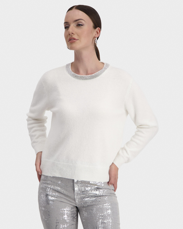 Джемпер с мерцающими стразами по вырезу Monari 190400 купить за 11990.0 ...