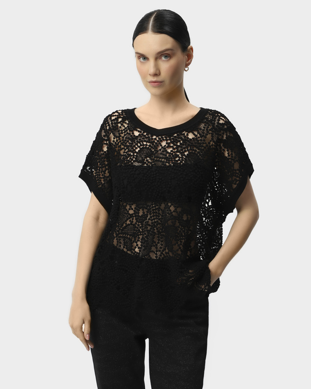 Кружевной пуловер с коротким рукавом Monari 193399 купить за 11990.0 ...